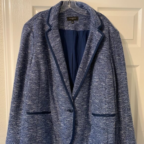 Talbots | Jackets & Coats | Talbots Womens Bluewhite Heavy Jacket ...